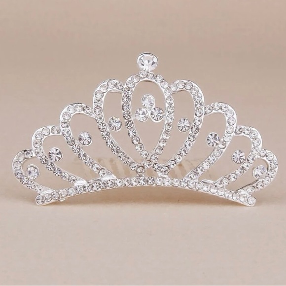 Accessories | Butterfly Craze Princess Crown Comb Mini Tiara Hair Clips ...